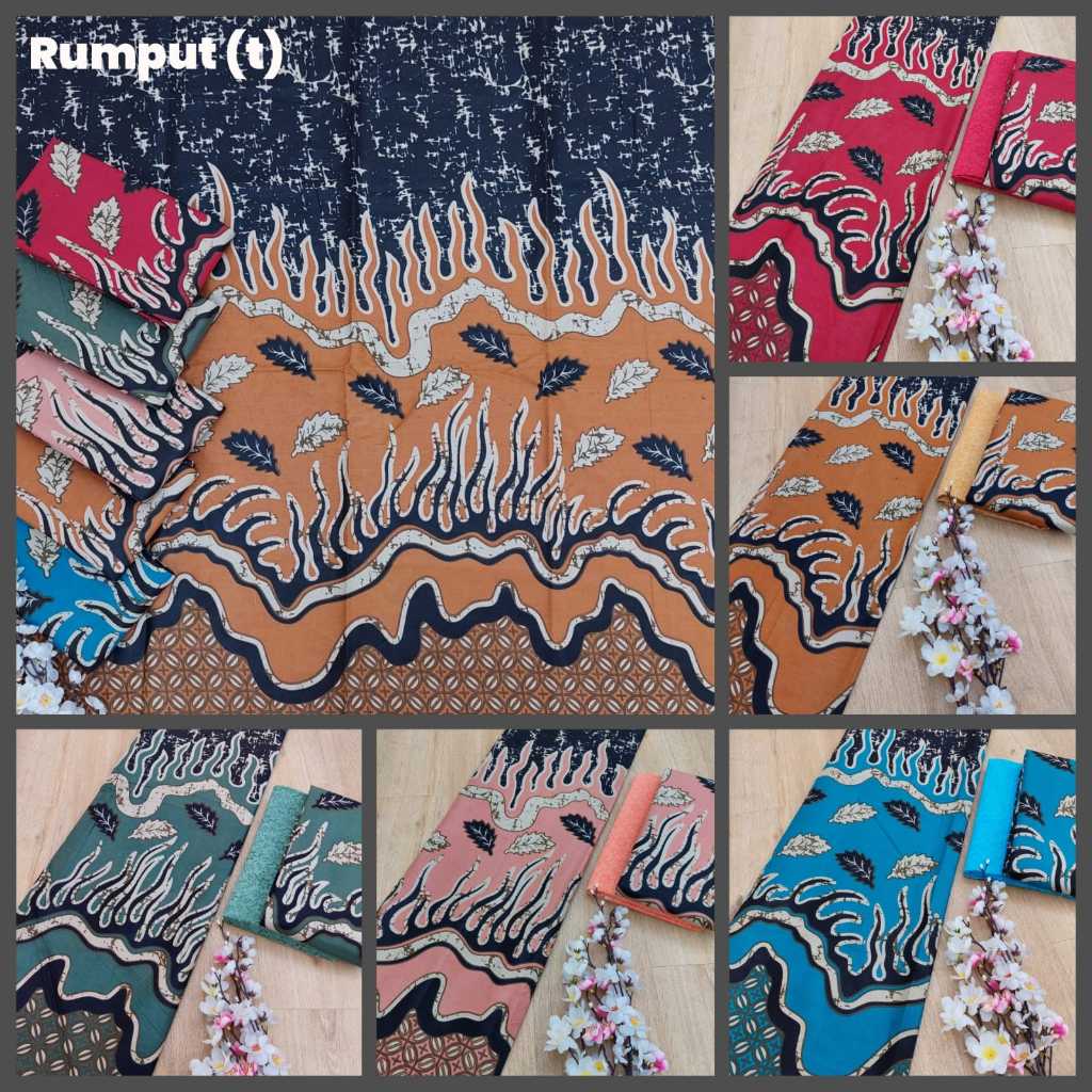 Jual kain batik printing motif rumput | Shopee Indonesia