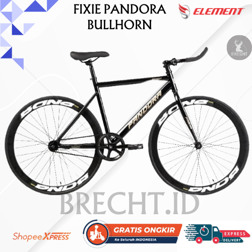 Jual Sepeda Fixie ELEMENT POLICE TORONTO FX PANDORA BULLHORN 700C Rem ...