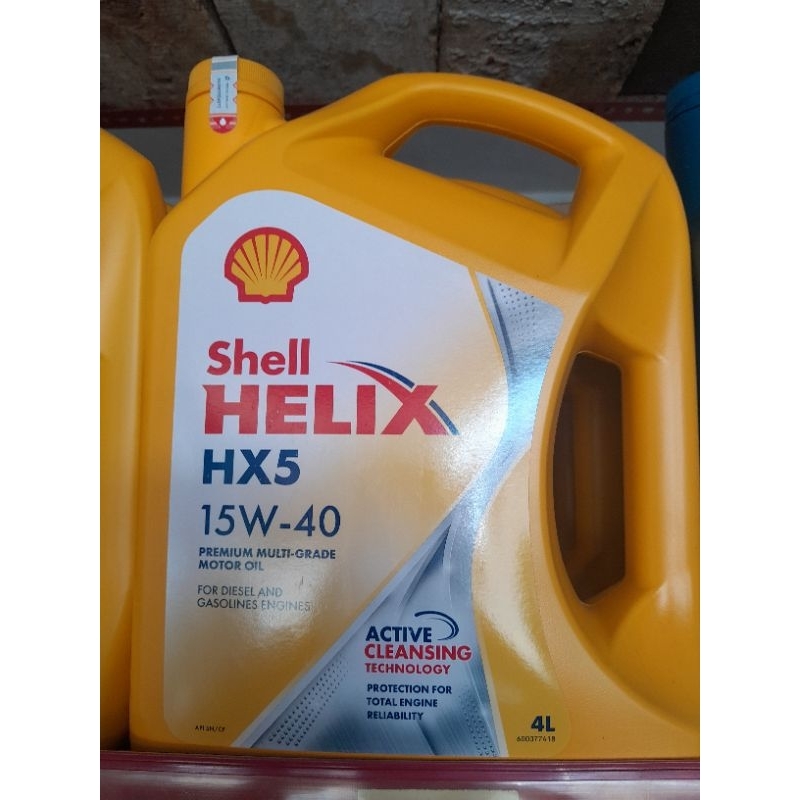 Jual SHELL HELIX HX5 15W40 4LITER ORIGINAL | Shopee Indonesia