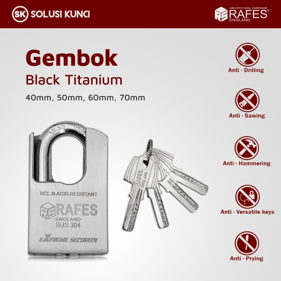 Jual Gembok Pad Lock Series RAFES ENGLAND - KG 9751 | Shopee Indonesia
