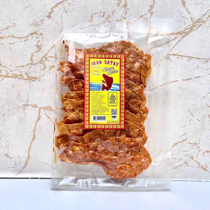 Jual Tae Nguan Tai Satay Fish Boat Sate Ikan Snack | Shopee Indonesia