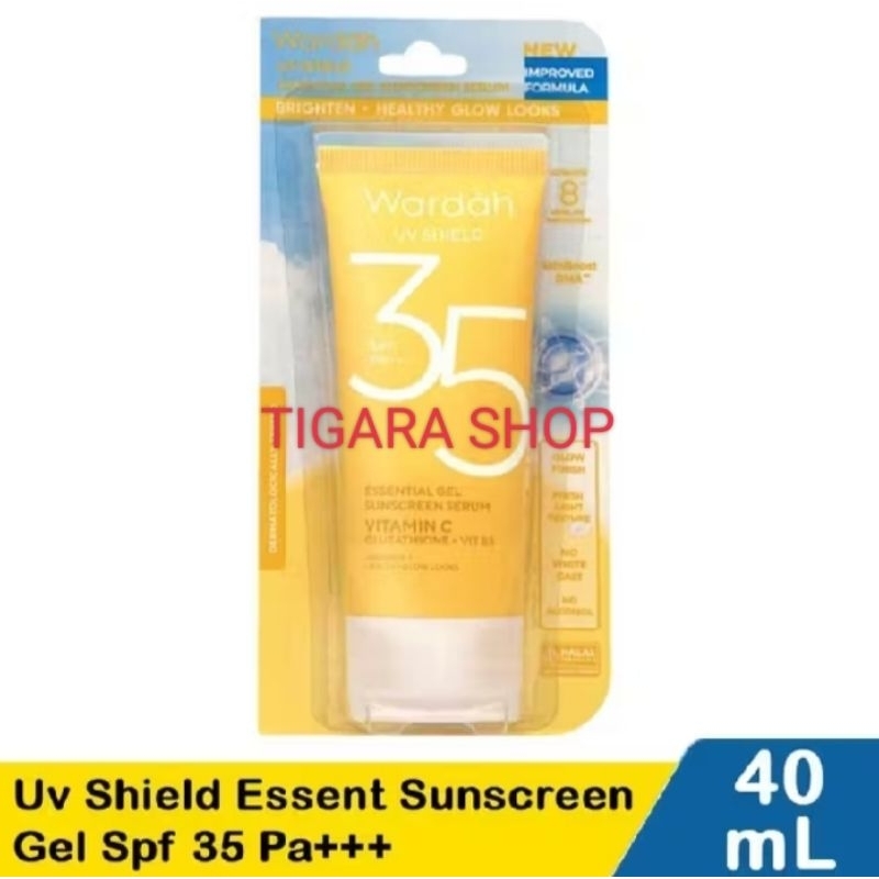 Jual Wardah UV Shield Essential Sunscreen Gel Kuning SPF 35 PA+++ Aqua ...