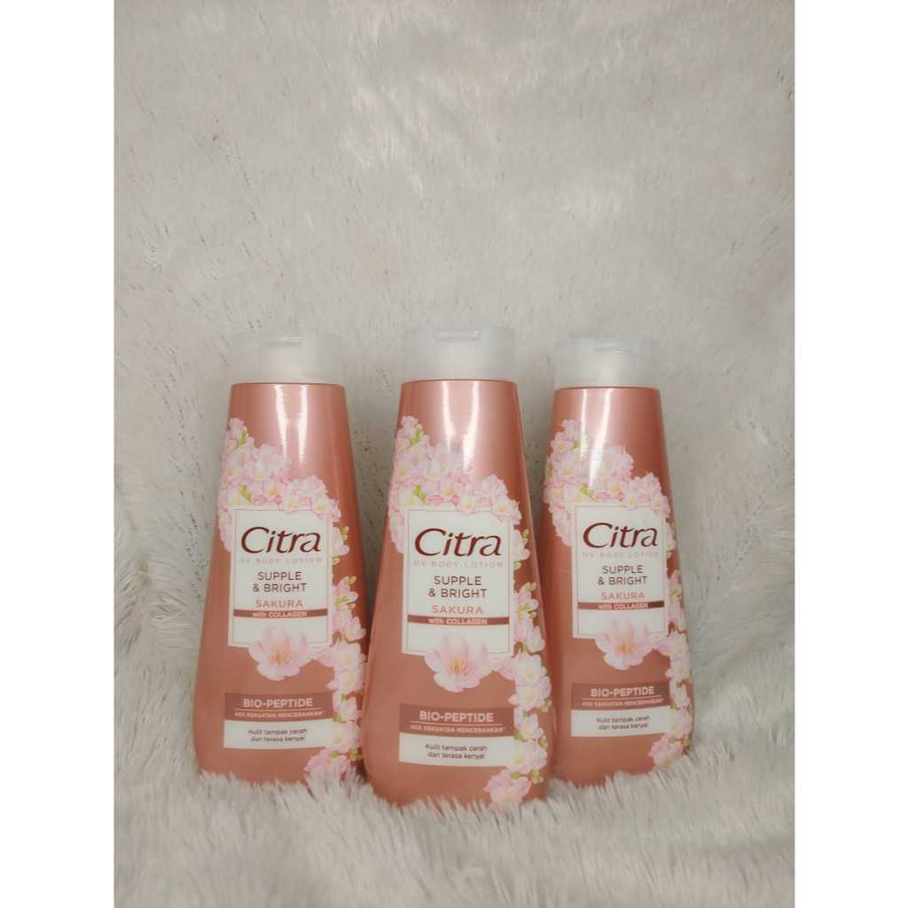 Jual CITRA UV BODY LOTION SUPPLE & BRIGHT SAKURA WITH COLLAGEN 210ML ...