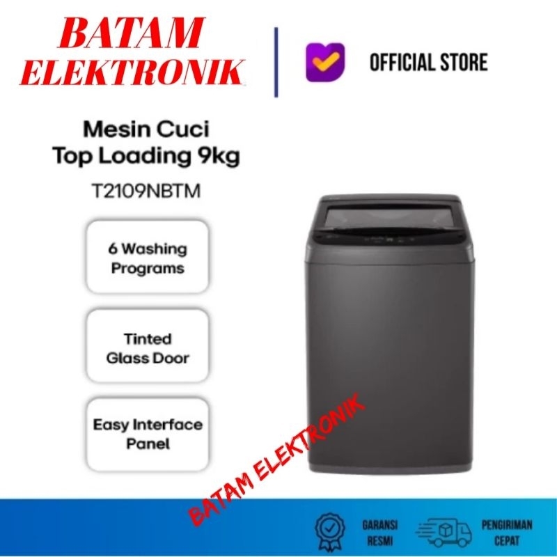 Jual MESIN CUCI TOP LOADING LG 9 KG MID BLACK T2109NBTM NEW [ BATAM ...