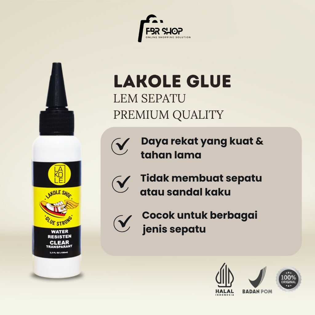 Jual LAKOLE GLUE - Lem Perekat Sepatu Super kuat - Shoes Glue Penambal Sol Sepatu Premium ...