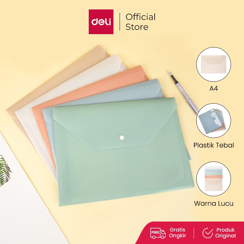 Jual Deli Map Plastik / File Bag / Tas Map Plastik Isi 5 PP301 | Shopee ...