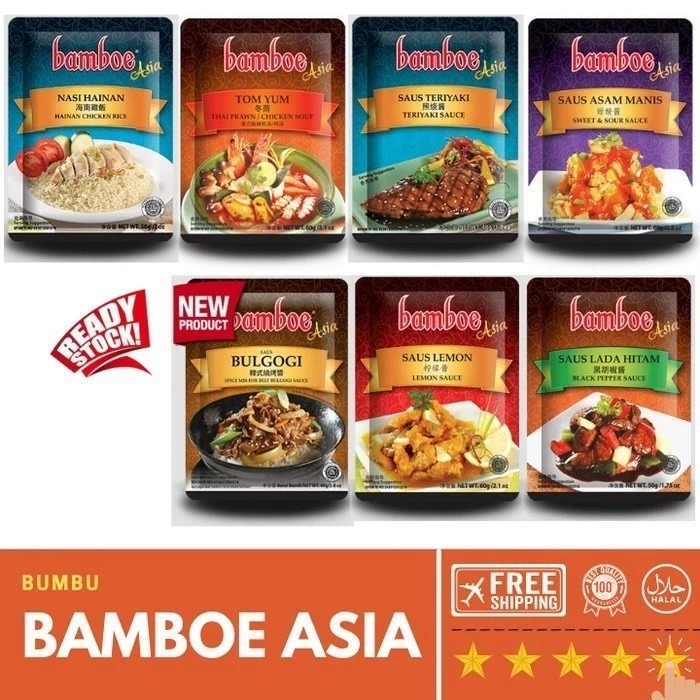 Jual BUMBU INSTAN BAMBOE ASIA ALL VARIAN / SEMUA RASA | Shopee Indonesia