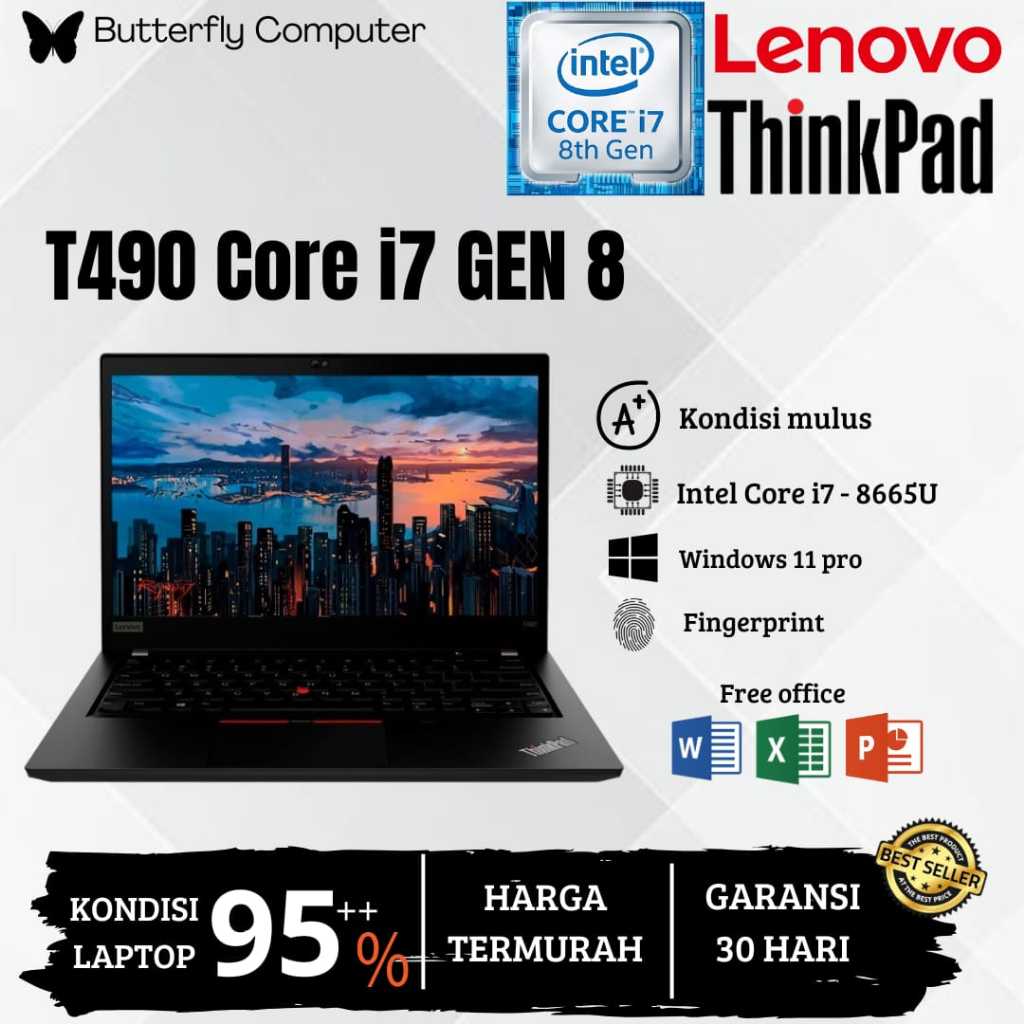 Jual Laptop Lenovo T490 core i7 GEN 8 | RAM 16GB | SSD 512GB ...