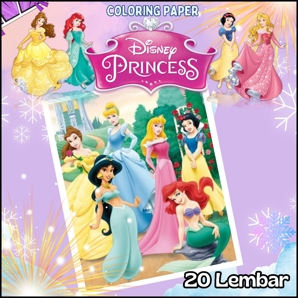 Jual MEDIA BELAJAR MELUKIS DAN MEWARNAI PRINCESS CANTIK- KERTAS ...