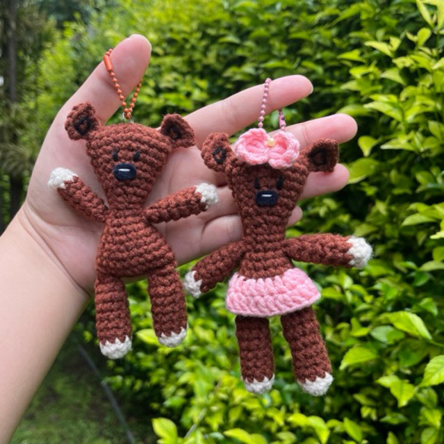 Jual Teddy Bear Crochet Keychain (Inspired by Mr. Bean) | Shopee Indonesia