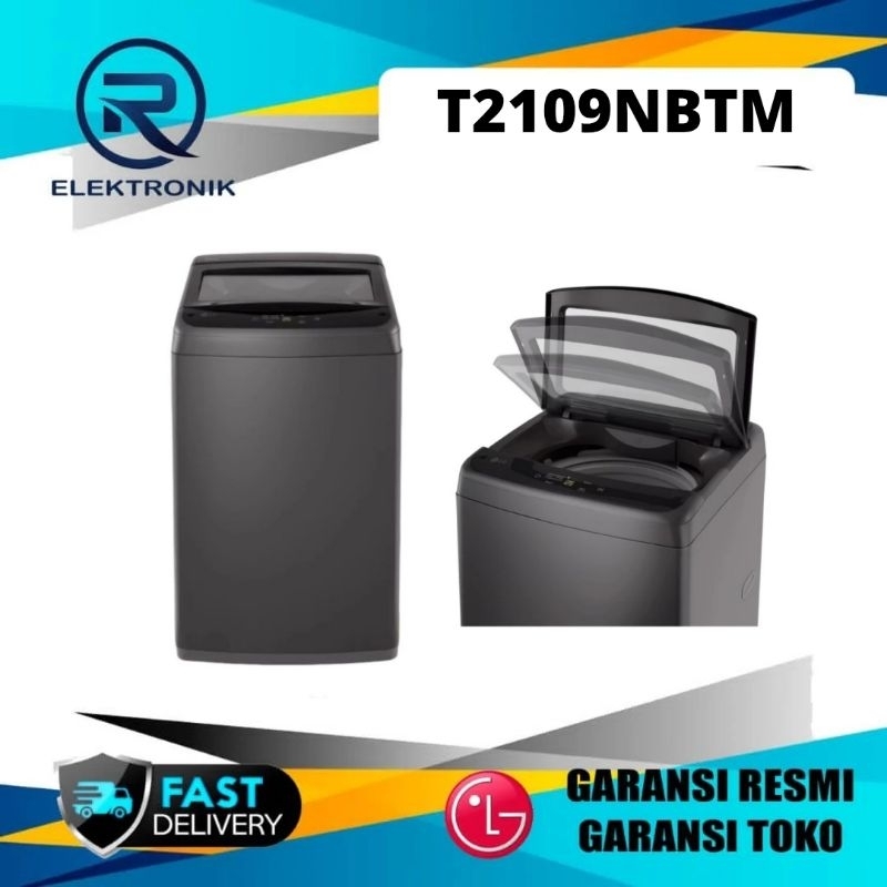 Jual Mesin Cuci LG T2109NBTM Top Loading 1 Tabung 9 Kg T2109NBTM ...