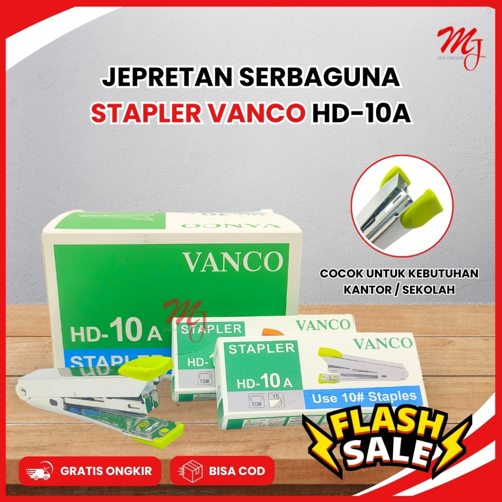 Jual STAPLER / Staples / Jepetran Kertas VANCO HD-10A | Shopee Indonesia