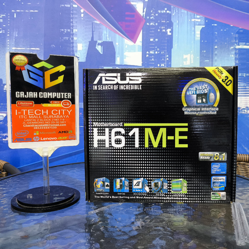 Jual ASUS H61M-E MOTHERBOARD LGA 1155 | Shopee Indonesia