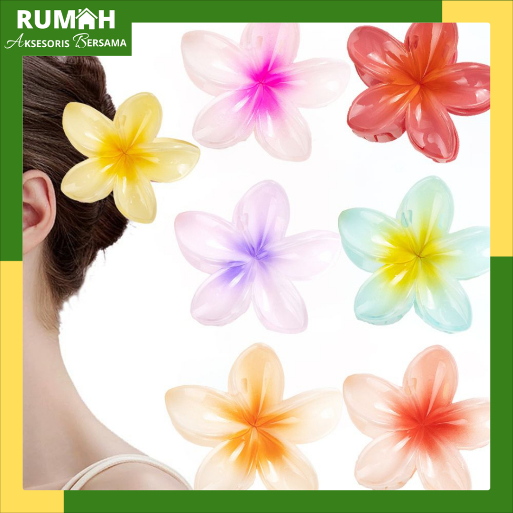 Jual RAB JR519 Jepitan Rambut Cantik Model Bunga Kamboja Hair Clip ...