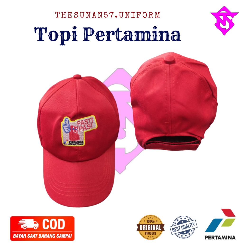 Jual THESUNAN57 || TOPI MERAH PERTAMINA || TOPI SPBU || TOPI MEKANIK ...