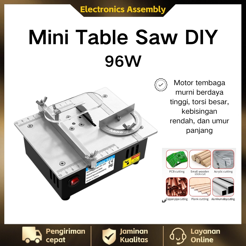 Jual Diskoom Gergaji meja Mini multifungsi Table Saw 5000RPM Portable ...