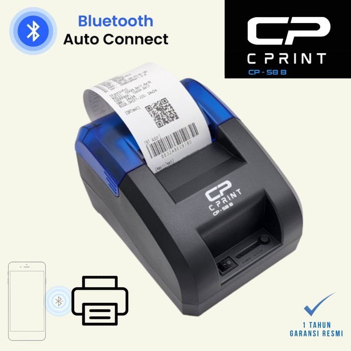 Jual { PROMO } GARANSI MINI PORTABLE / MOBILE RECIEPT POS PRINTER CPRINT CP58B 58MM KERTAS ...