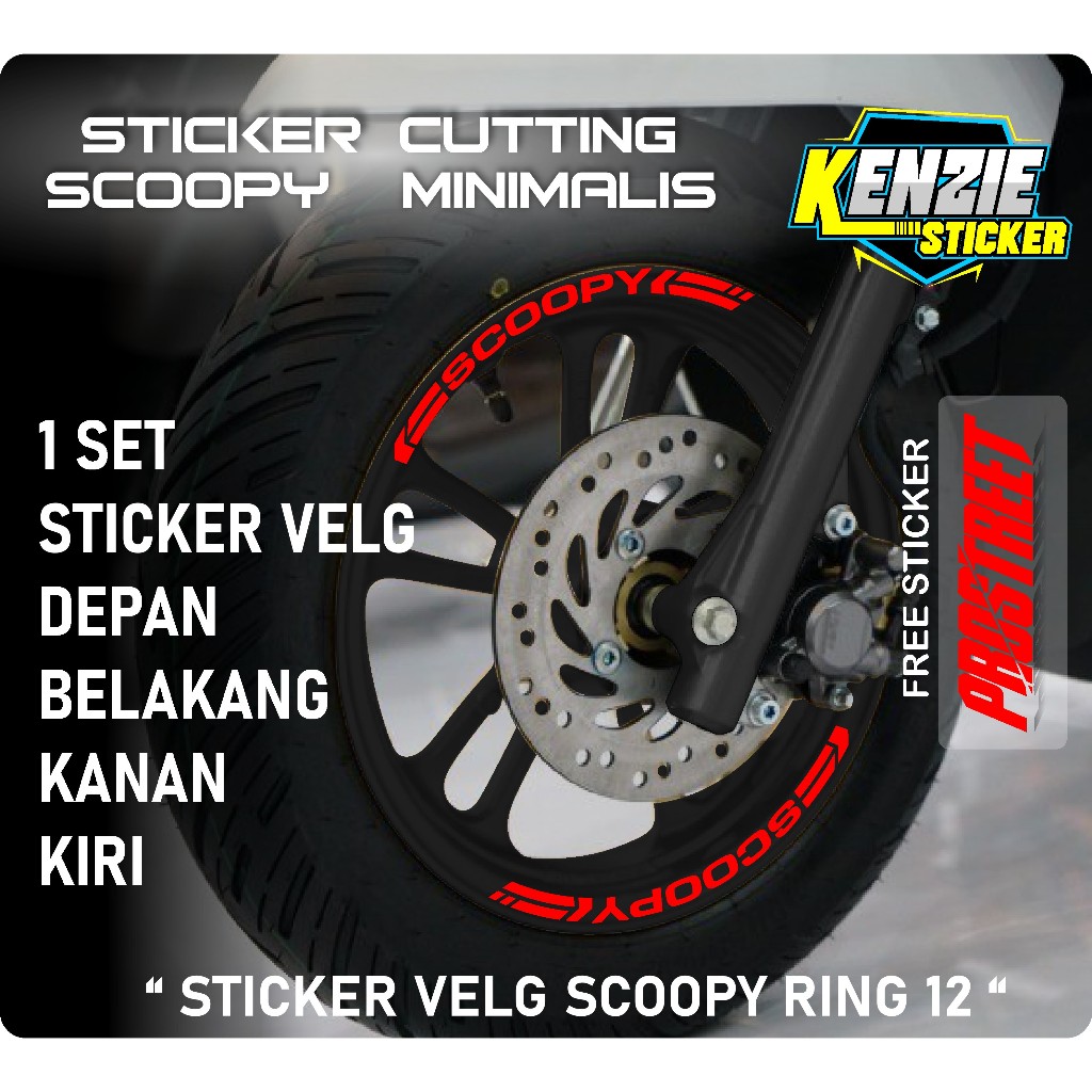 Jual Stiker Cutting Velg List Roda Motor HONDA SCOOPY-Aksesoris Motor ...