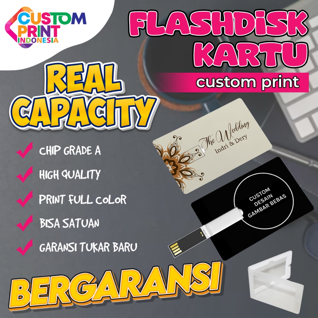 Jual Flash Disk Usb Card Custom Print Flashdisk Kartu Satuan Souvenir