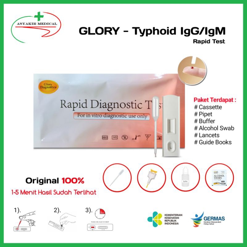 Jual Alat Tes Typhoid IgG/IgM Cassete 1 Set | Shopee Indonesia