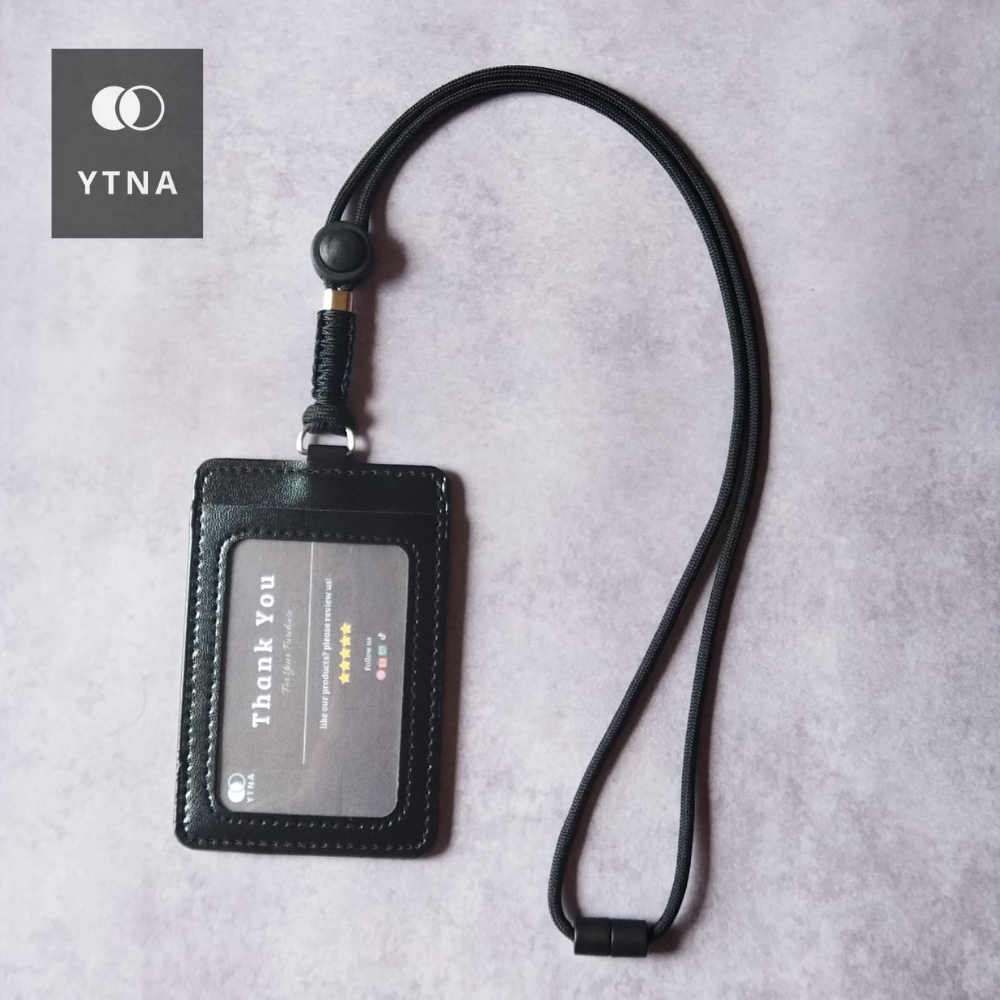 Jual YTNA - Lanyard Gantungan Id Card Nametag Aesthetic Hitam Terbaru ...