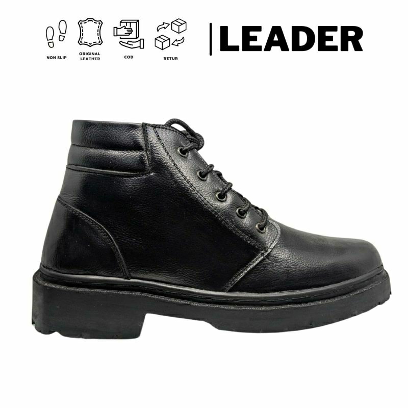 Jual Sepatu Boots Kulit Pria leader Boots Kulit BUUTS BOUUTS SAFETY ...