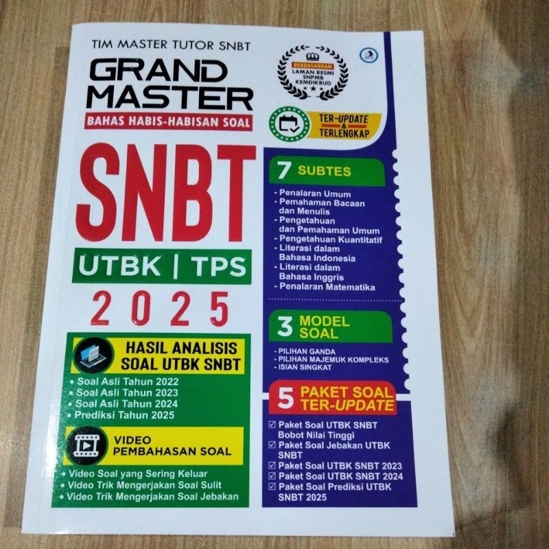 Jual BUKU ORIGINAL GRAND MASTER SNBT UTBK/TPS 2025 | Shopee Indonesia