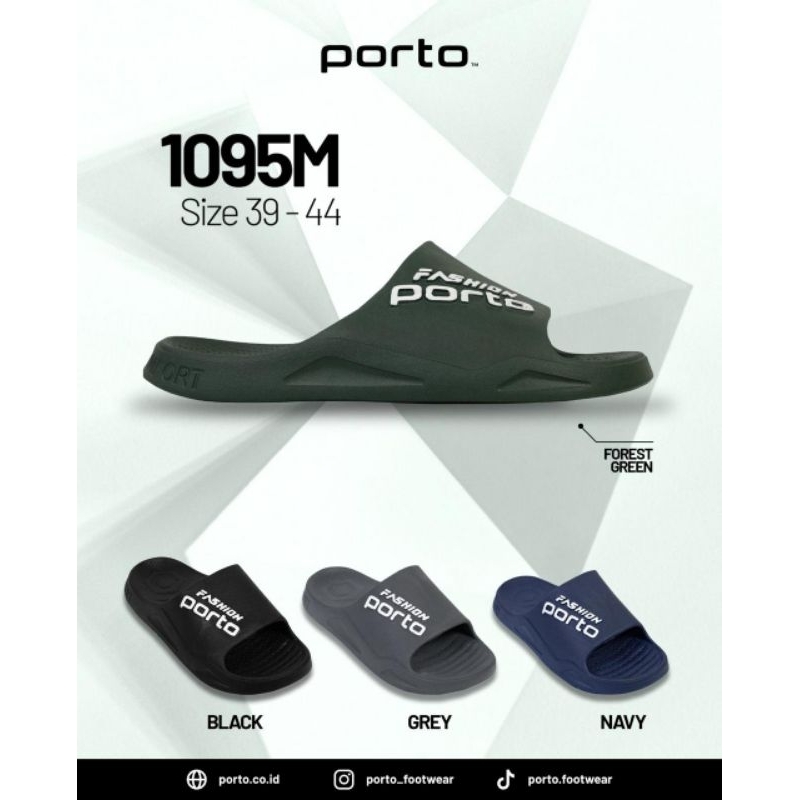 Jual Porto 1095M - Sandal Selop Pria Sandal Karet Eva Phylon Trendi ...