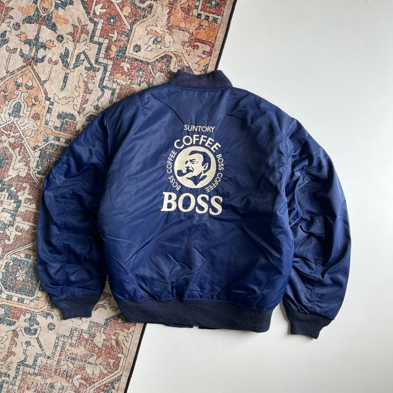 Jual Suntory Boss Coffee Vintage Bomber Jacket | Shopee Indonesia