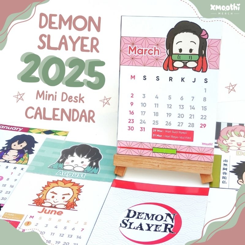 Jual DEMON SLAYER 2025 CALENDAR - KIMETSU NO YAIBA MINI DESK CALENDER ...