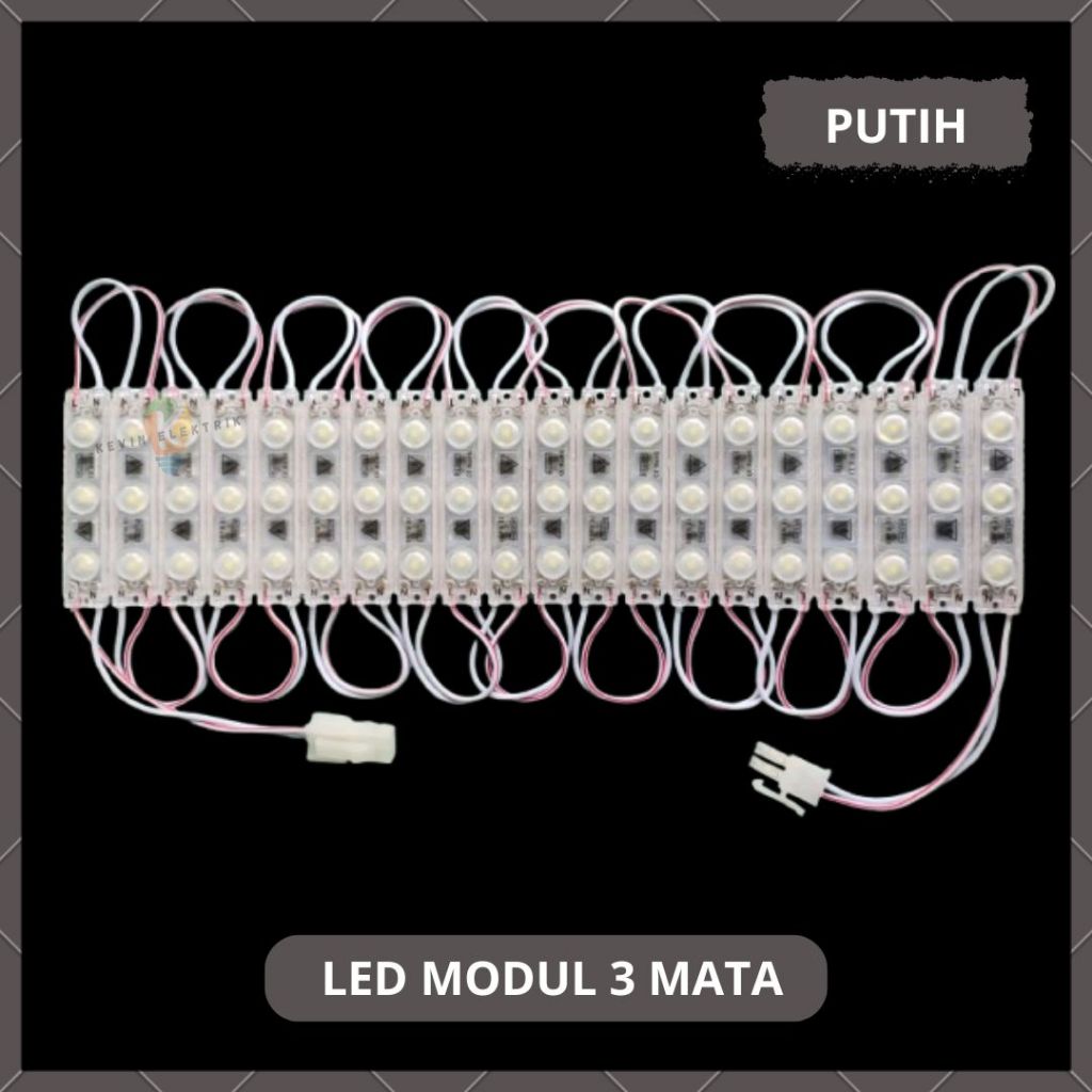 Jual LED MODUL 1,5 WATT 3 MATA KECIL AC (LISTRIK) 220V CAHAYA PUTIH ...