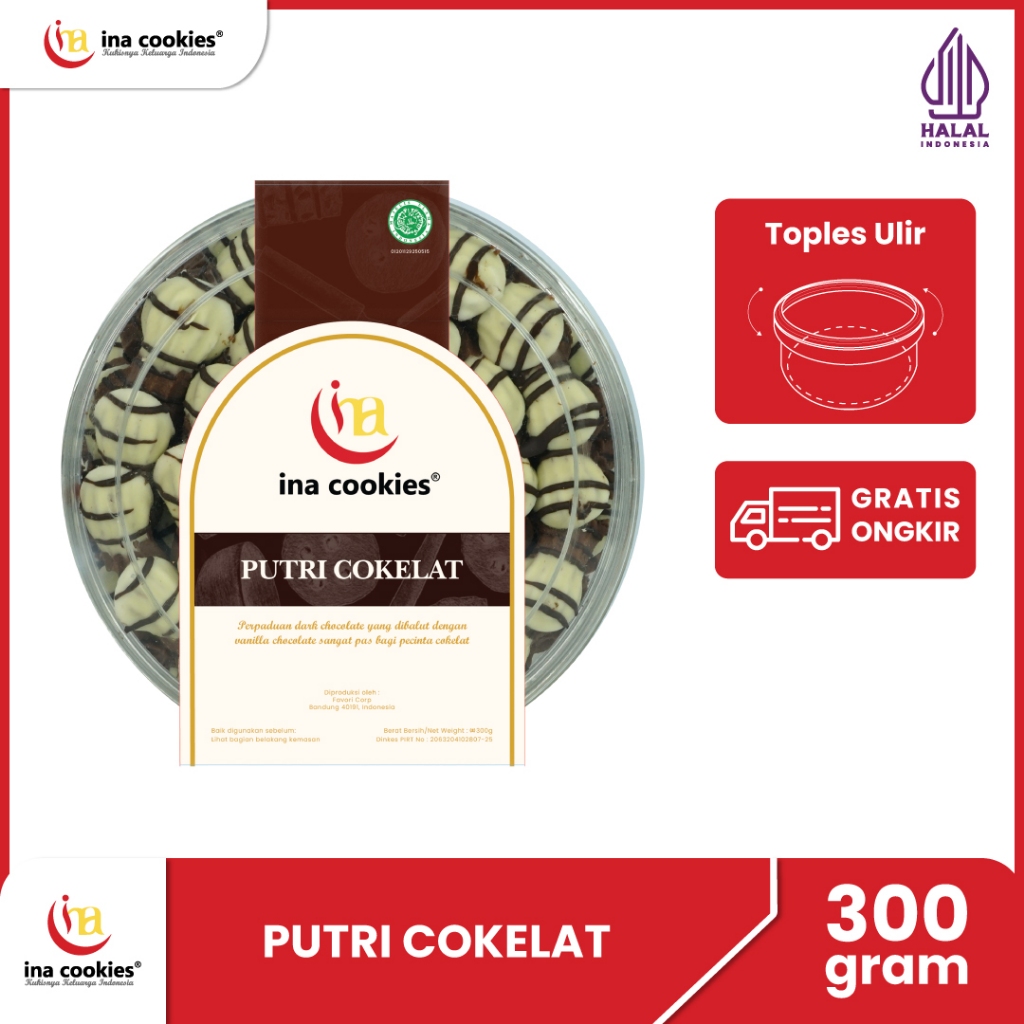 Jual Ina Cookies Kue Kering Premium Putri Coklat | Shopee Indonesia