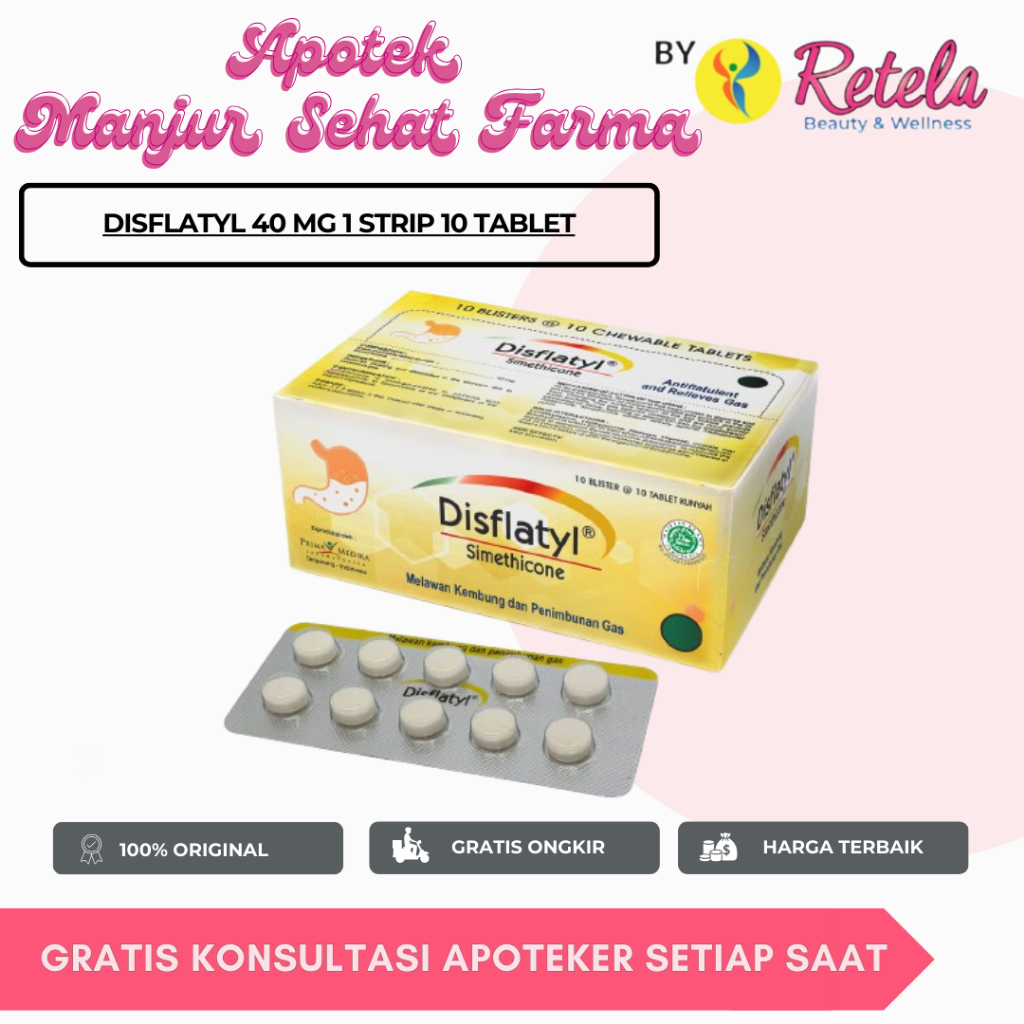 Jual DISFLATYL 40 MG 1 STRIP 10 TABLET | Shopee Indonesia