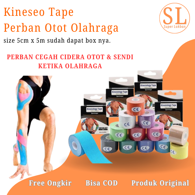 Jual Kineseo Tape Original Lakban Olahraga Perban Otot Mencegah Cidera ...