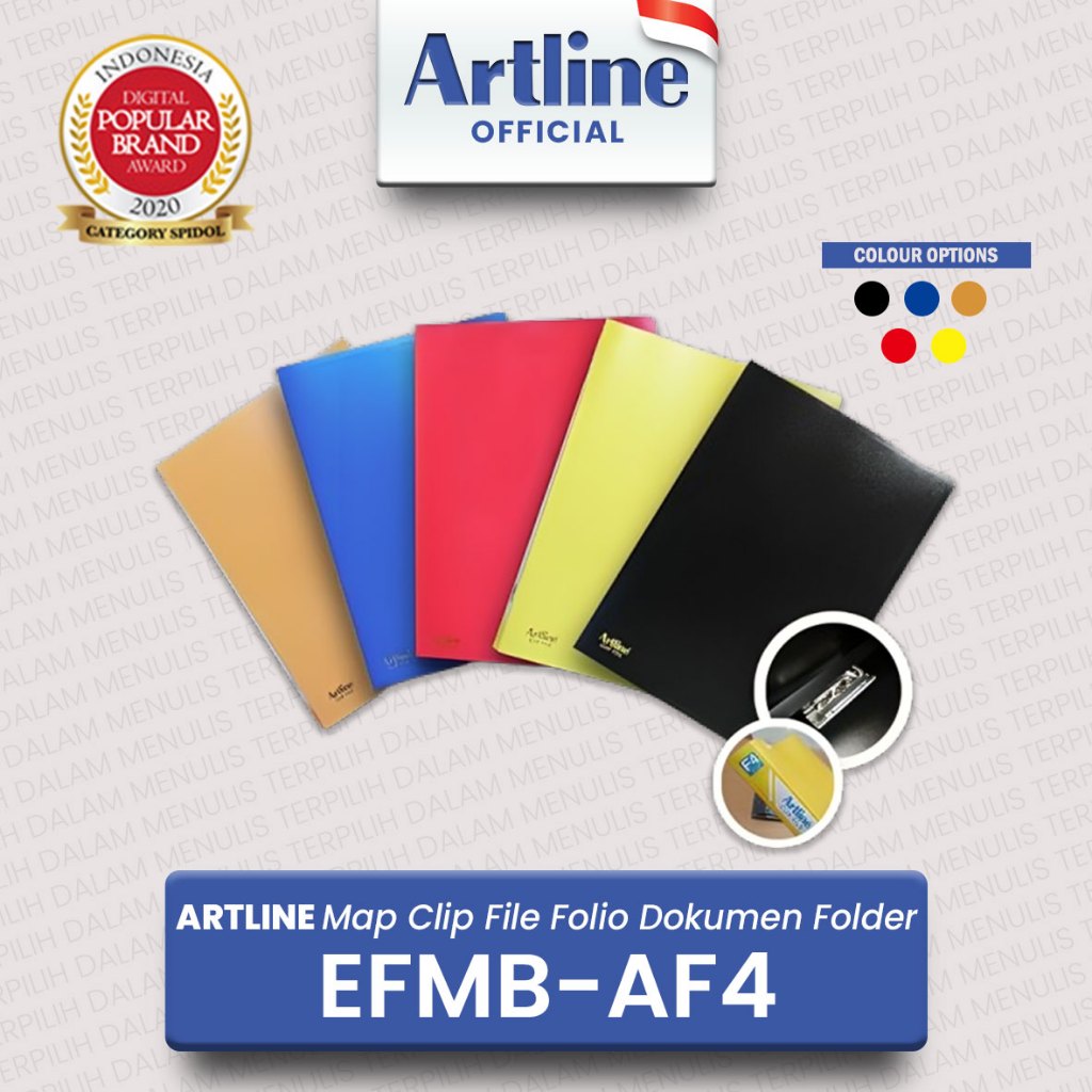 Jual (LIVE) ARTLINE MAP CLIP FILE FOLIO DOKUMEN FOLDER EFMB-AF4 ...