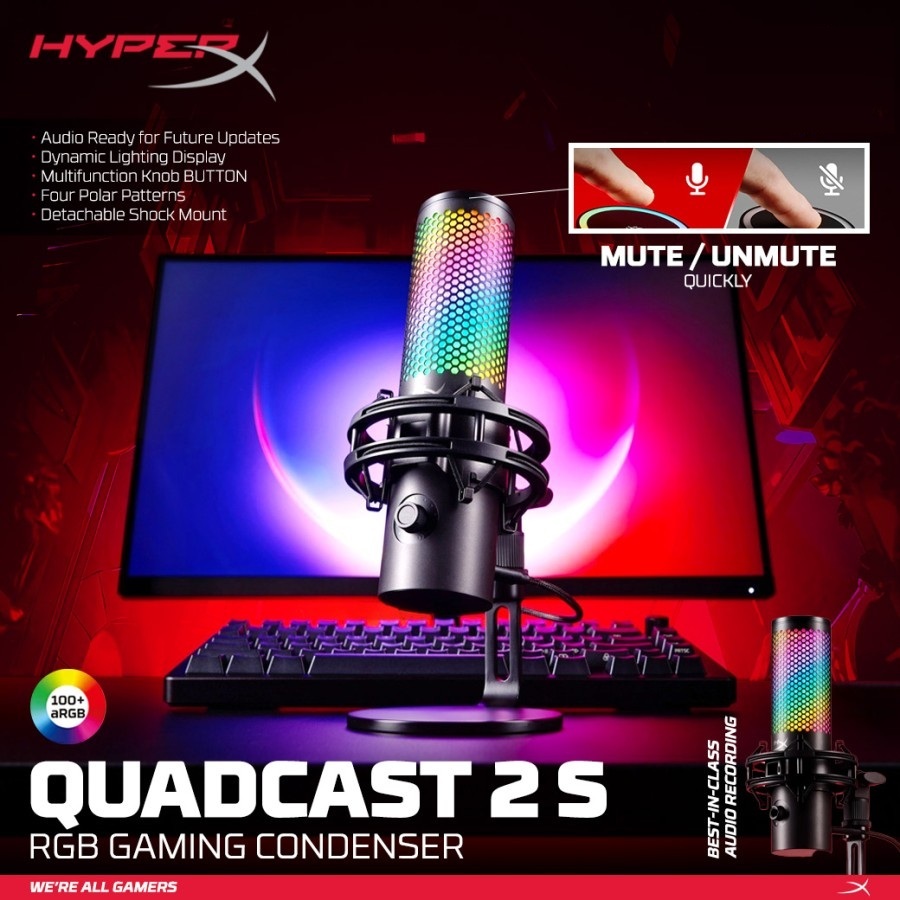 Jual HyperX QuadCast 2 S RGB USB Condenser Microphone QuadCast 2S ...