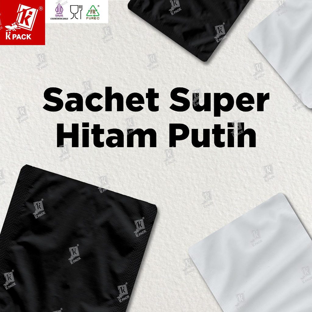 Jual Sachet Super KPack (Hitam Putih) kemasan kopi alumunium foil ...