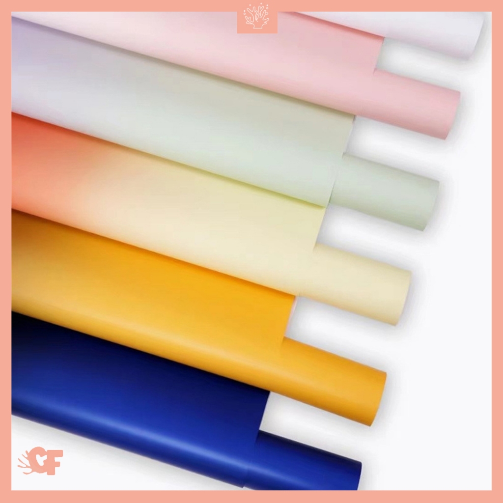 Jual Kertas Buket Bunga Gradasi Warna Buket Flower Wrapping Gradient ...