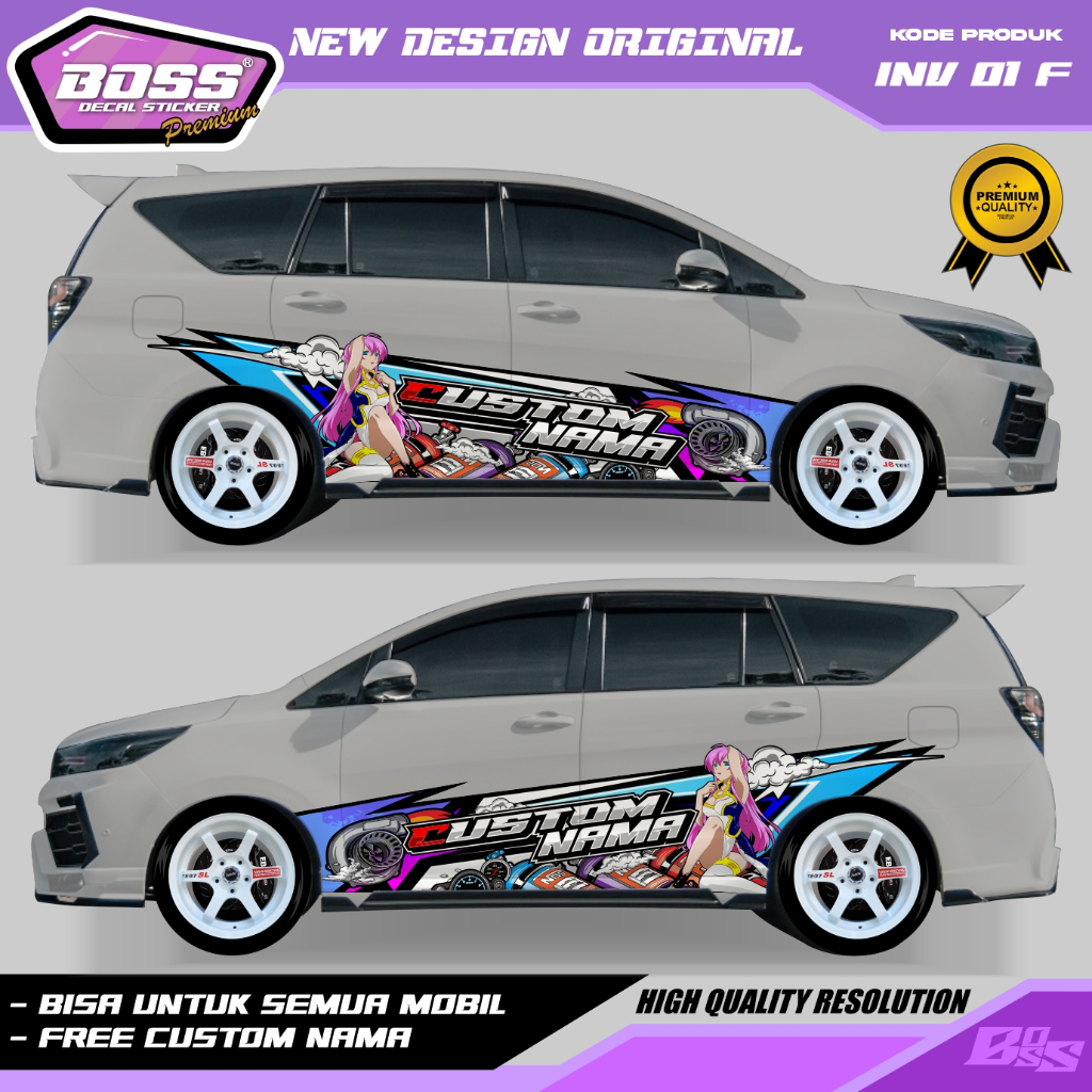 Jual INV01-DECAL STIKER INNOVA AVANZA XENIA FORTUNER SEDAN-STIKER ...