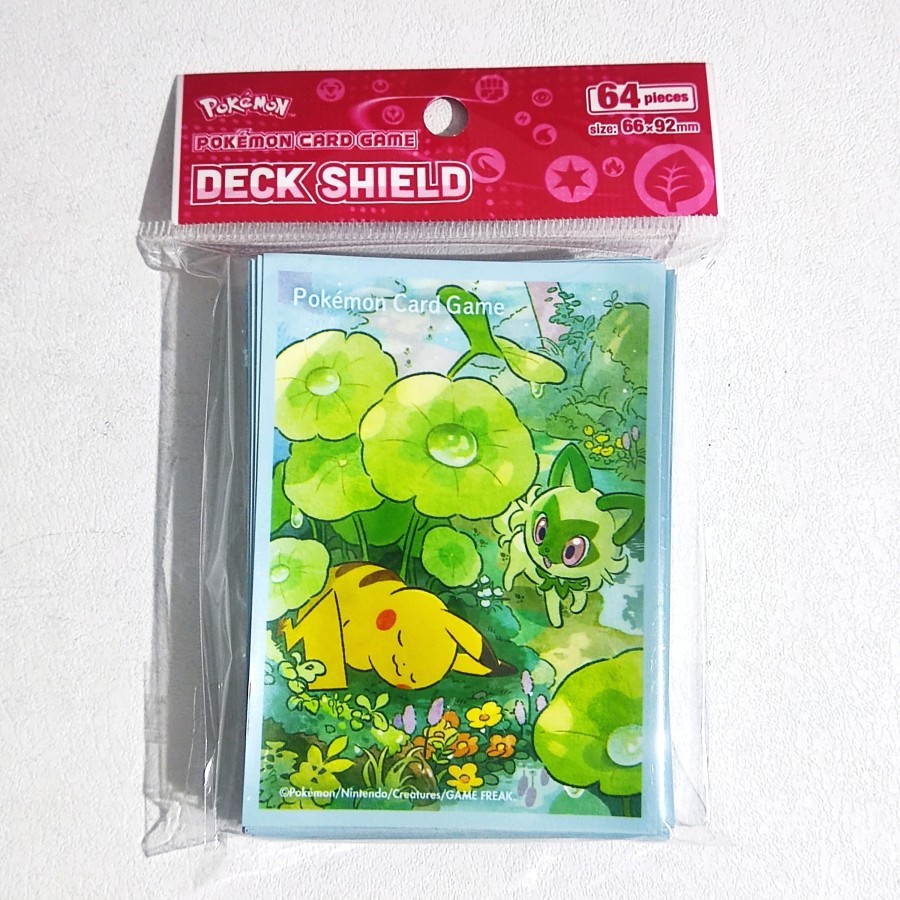 Jual Pokemon Card Sleeve TCG - Pikachu & Sprigatito Deck Shield Plastik ...