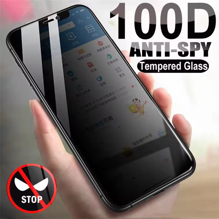 Jual Anti Spy Privacy 6 7 8+ X XR 11 12 13 Pro Max 100D Premium Dampeer Screen Tempered Glass ...