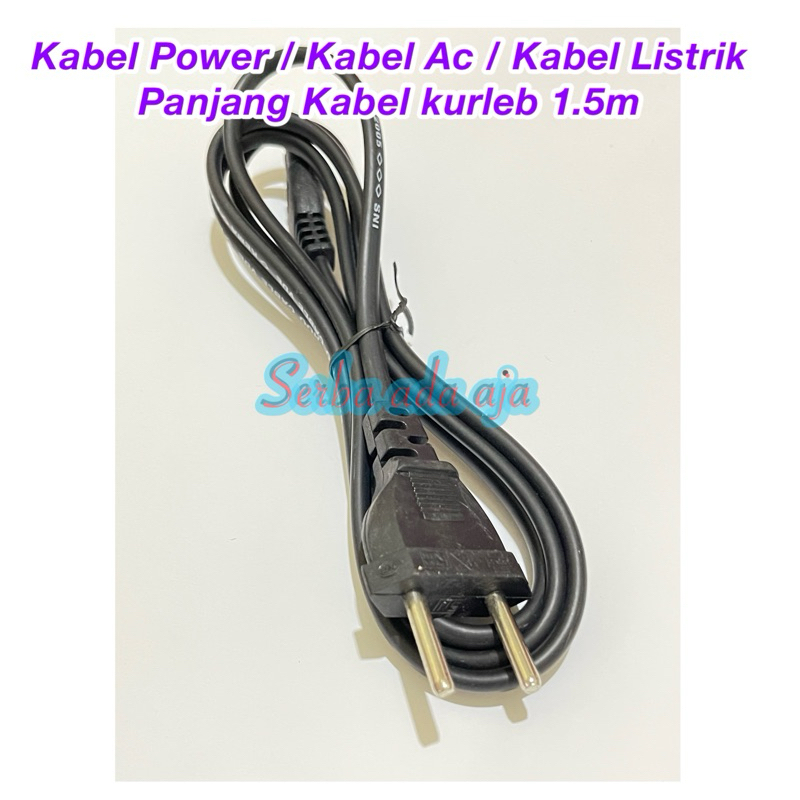 Jual Kabel Power AC / Kabel Power PS2 PS3 PS4 / Kabel Litrik lubang ...