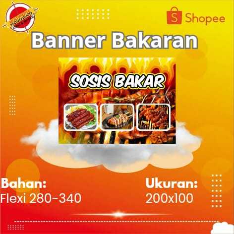 Jual Spanduk Banner Bakaran/ Banner Bakaran/ Free Desain/ Spanduk ...