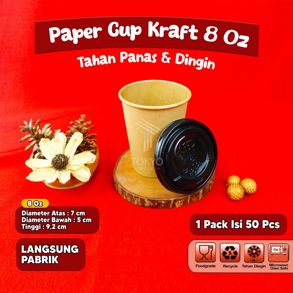 Jual Hot Paper Cup/ Gelas Kertas Minuman Panas / Paper Cup Polos PREMIUM | Shopee Indonesia
