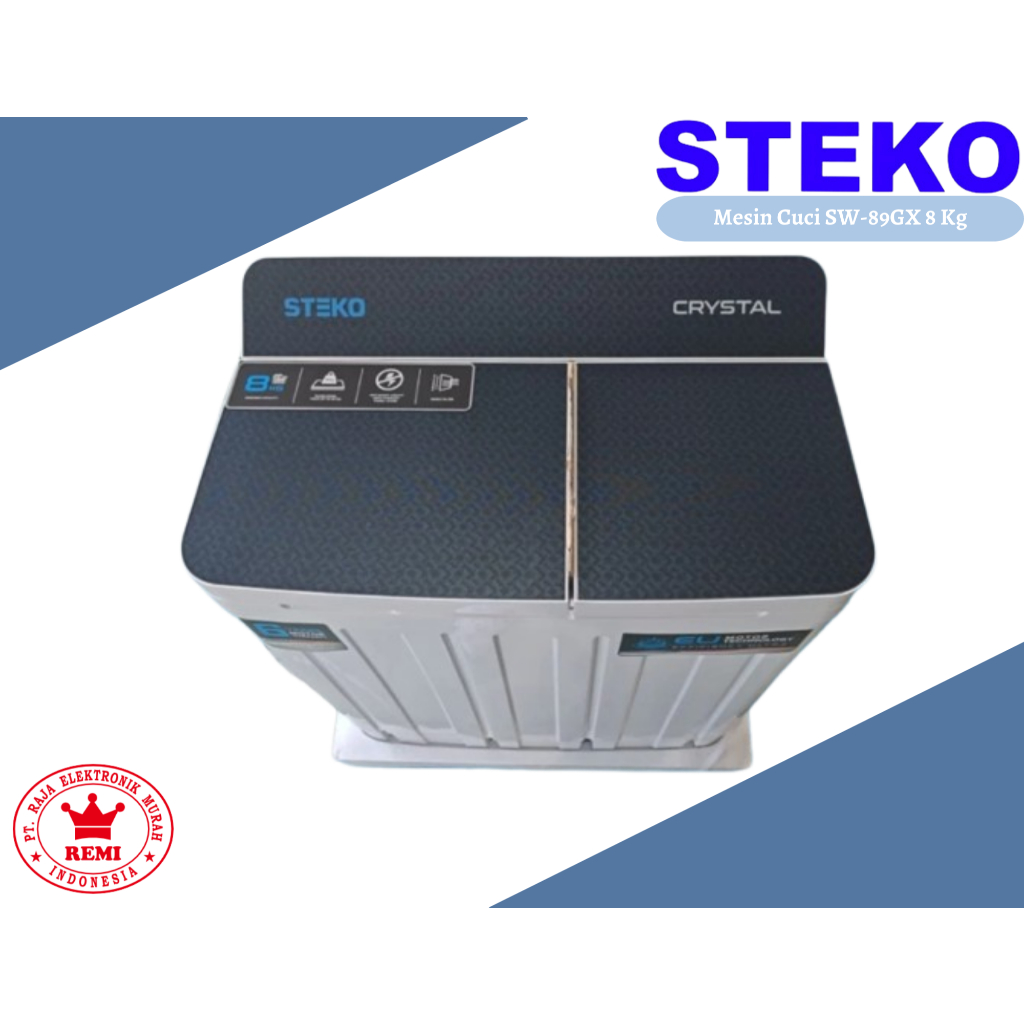 Jual STEKO Mesin Cuci 2 Tabung SW-89GX Kapasitas 8 Kg | Shopee Indonesia