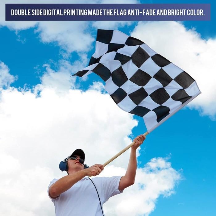 Jual Bendera Start-Finish Racing Balap, Bahan Satin Peles, Ukuran Kecil ...