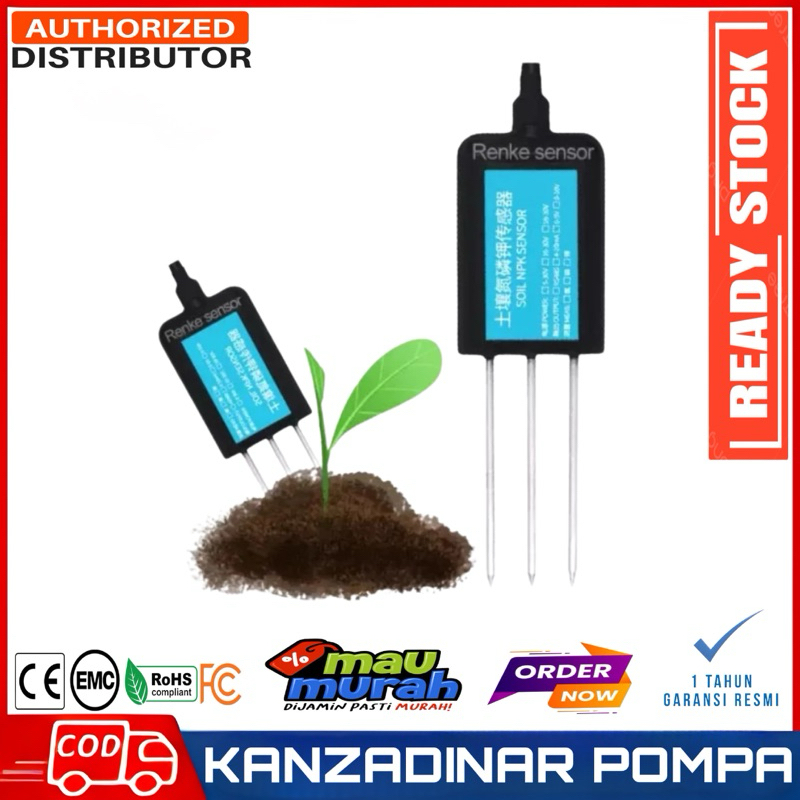 Jual RS485 Soil NPK Sensor nitrogen phosphorus Potassium tester 3 in 1 ...