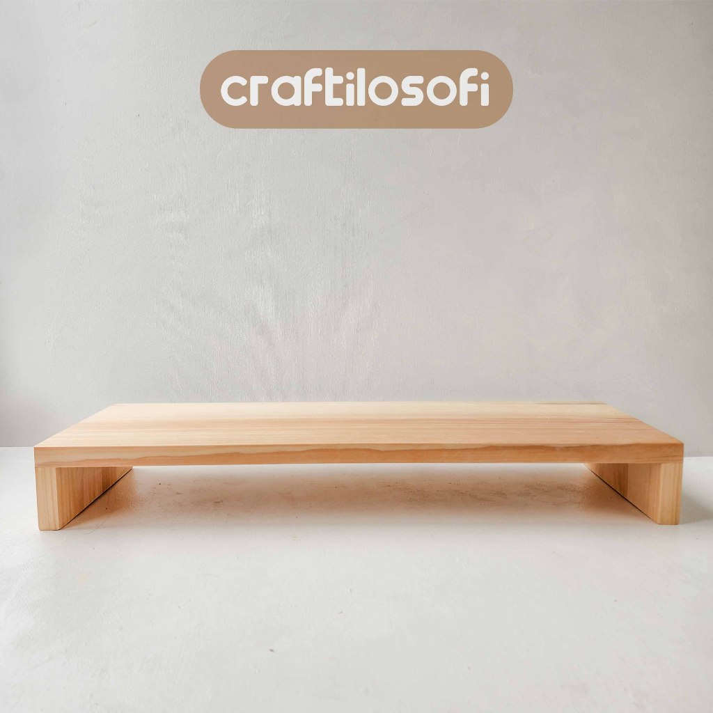 Jual Stand Monitor Komputer Kayu | Rak Dudukan Desktop | Shopee Indonesia