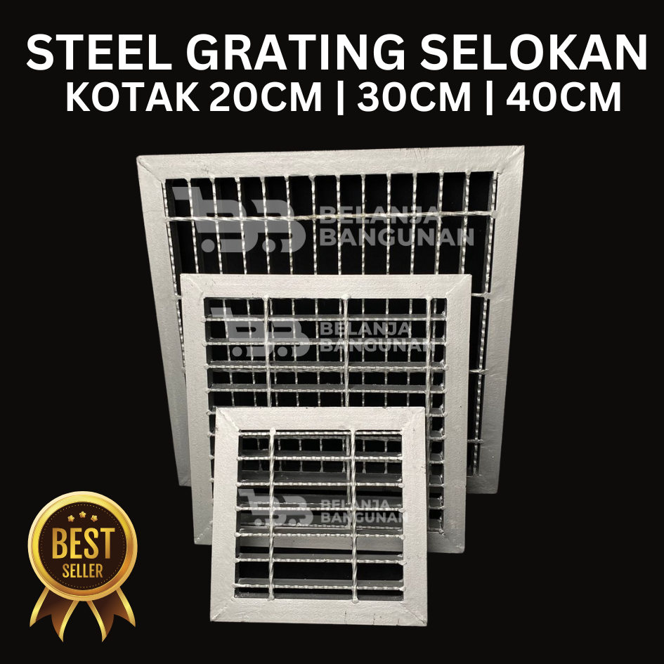 Jual Tutup Selokan Saluran Besi/Steel Grating Anti Karat | 20 x 20cm ...