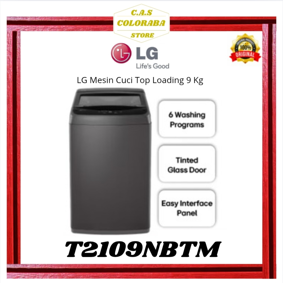 Jual Mesin Cuci LG T2109NBTM Mesin Cuci Top Loading 9 Kg T2109 Mesin cuci 1 Tabung LG | Shopee ...